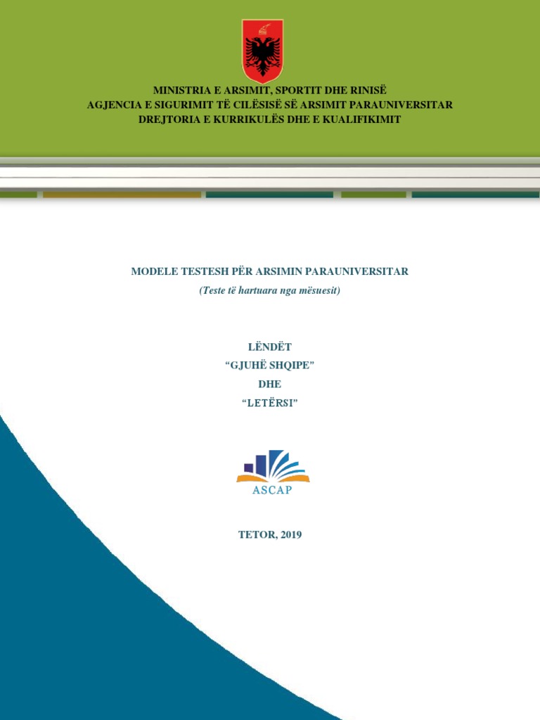 Gjuhe Shqipe Dhe Letersi PDF | PDF