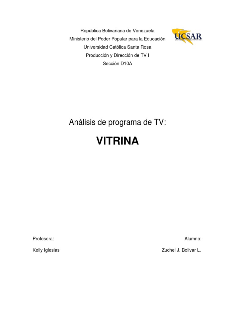 Análisis - Programa de Televisión | PDF