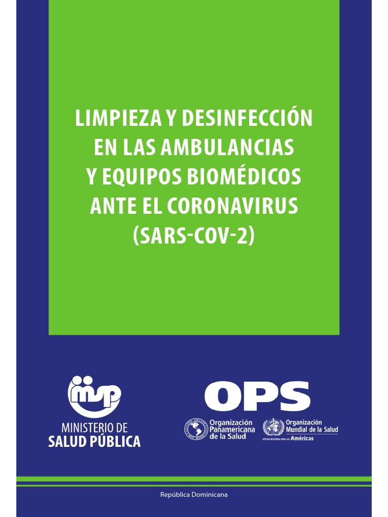 Protocolo Limpieza y Desinfeccion Ambulancia PDF | PDF | Lavado de manos | Microorganismo