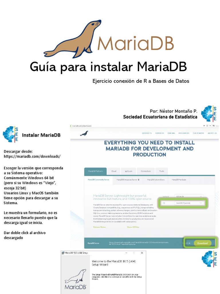 Guia Instalacion MariaDB | PDF | Archivo de computadora | SQL
