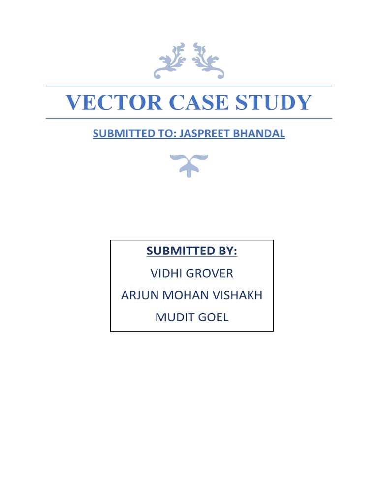 Vector Case Study | PDF | Consumer Behaviour | Competition
