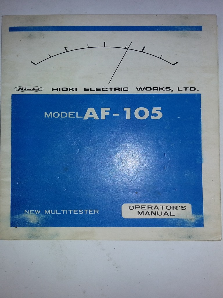 AF105 Multimetro Hioki | PDF