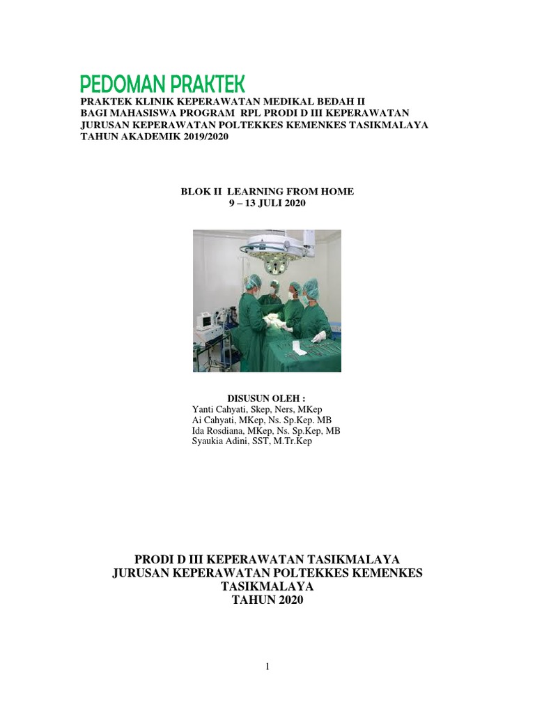 Panduan Pk. KMB Ii RPL Edisi Covid-19 Blok 2 Ok | PDF