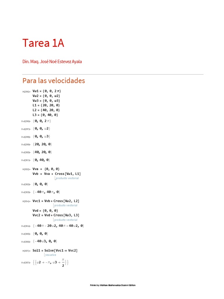 Tarea 1A: para Las Velocidades | PDF