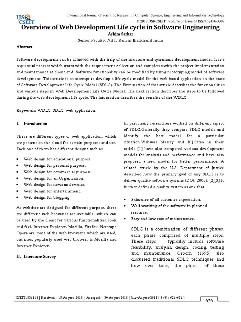 Overview of Web Development Life Cycle I | PDF | Software Development ...