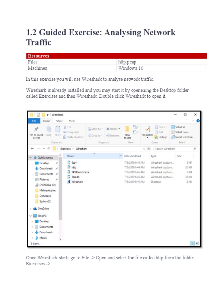 1.2 Guided Exercise: Analysing Network Traffic: Resources | PDF ...