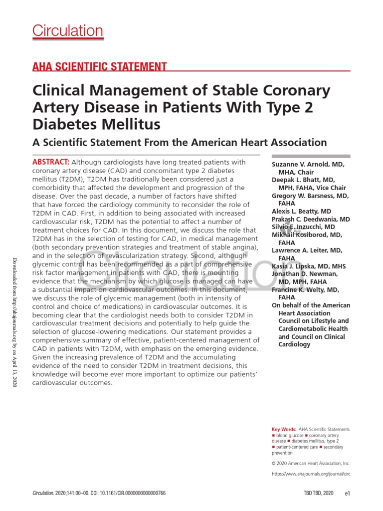 Diabetes Type 2 | PDF | Cardiovascular Diseases | Myocardial Infarction