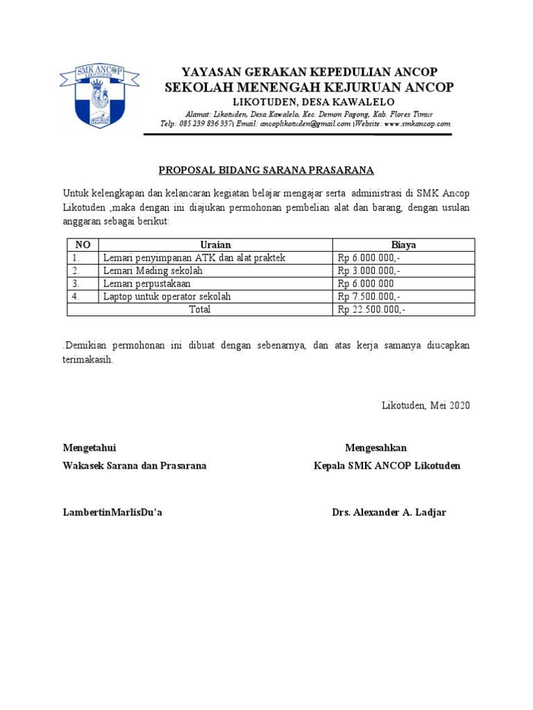 Usulan Sarana Prasarana 2 | PDF | Griya & Taman | Teknologi & Rekayasa