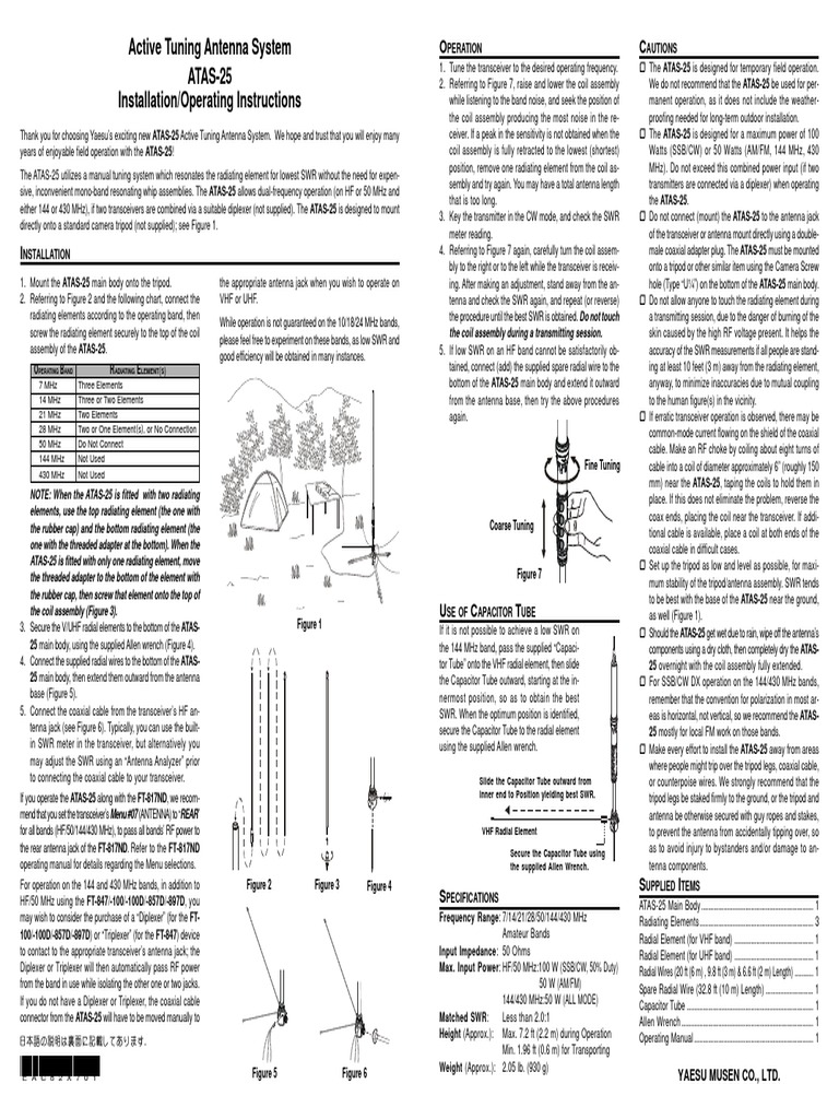 Active Tuning Antenna System ATAS-25 Installation/Operating ...