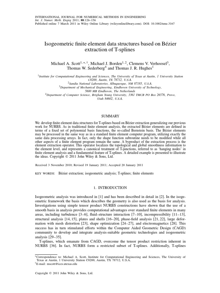 Isogeometric Finite Element Data Structu PDF | Download Free PDF ...