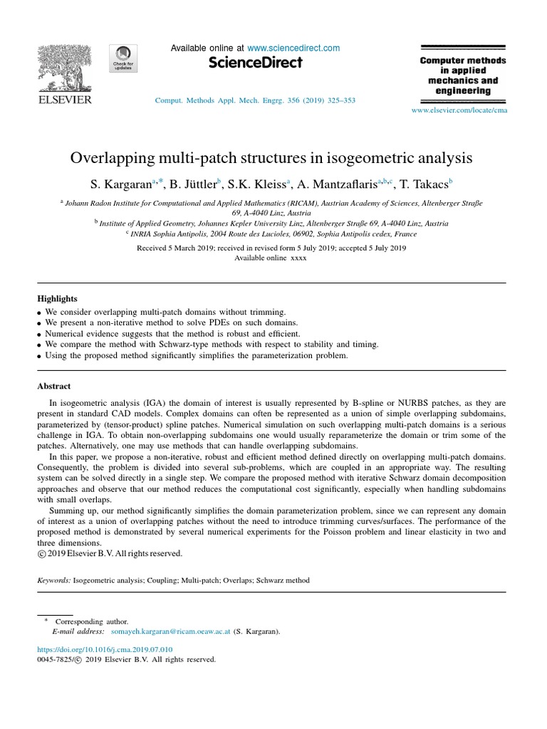 Overlapping Multi-Patch Structures in Isogeometric Analysis ...