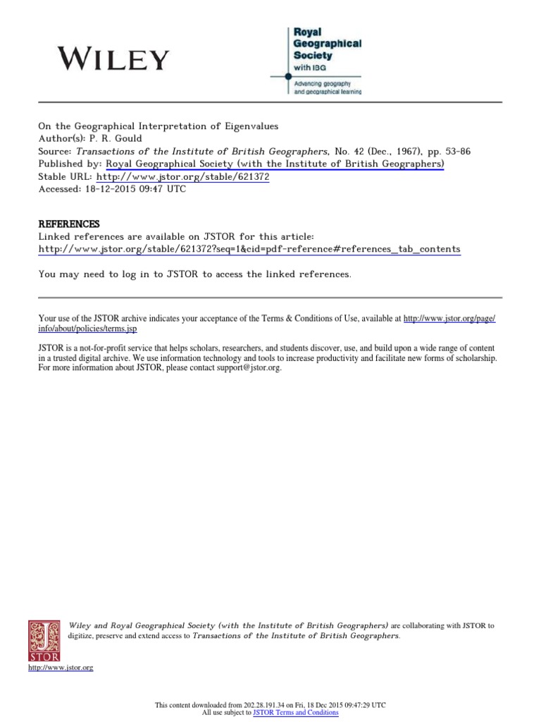 On The Geographical Interpretation of Eigenvalues | PDF | Matrix ...