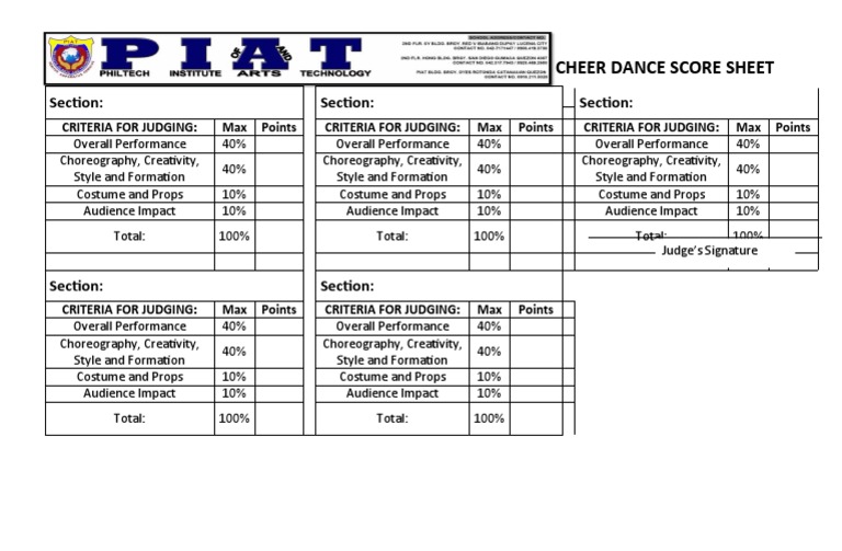 Cheerdance Rubric | PDF