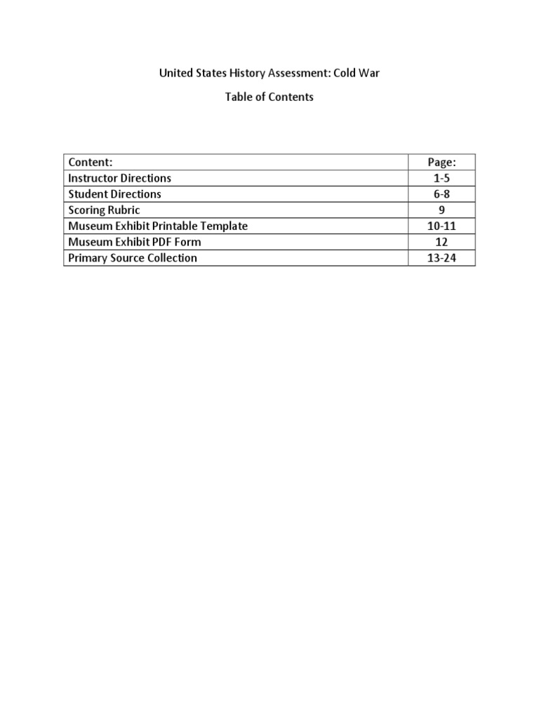 Cold War Assessment Packet PDF | PDF | Containment | Cold War