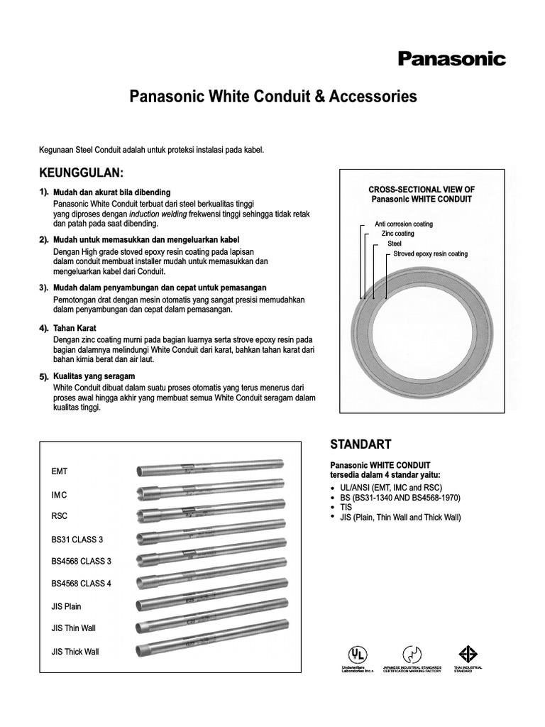 PANASONIC WHITE CONDUIT | PDF
