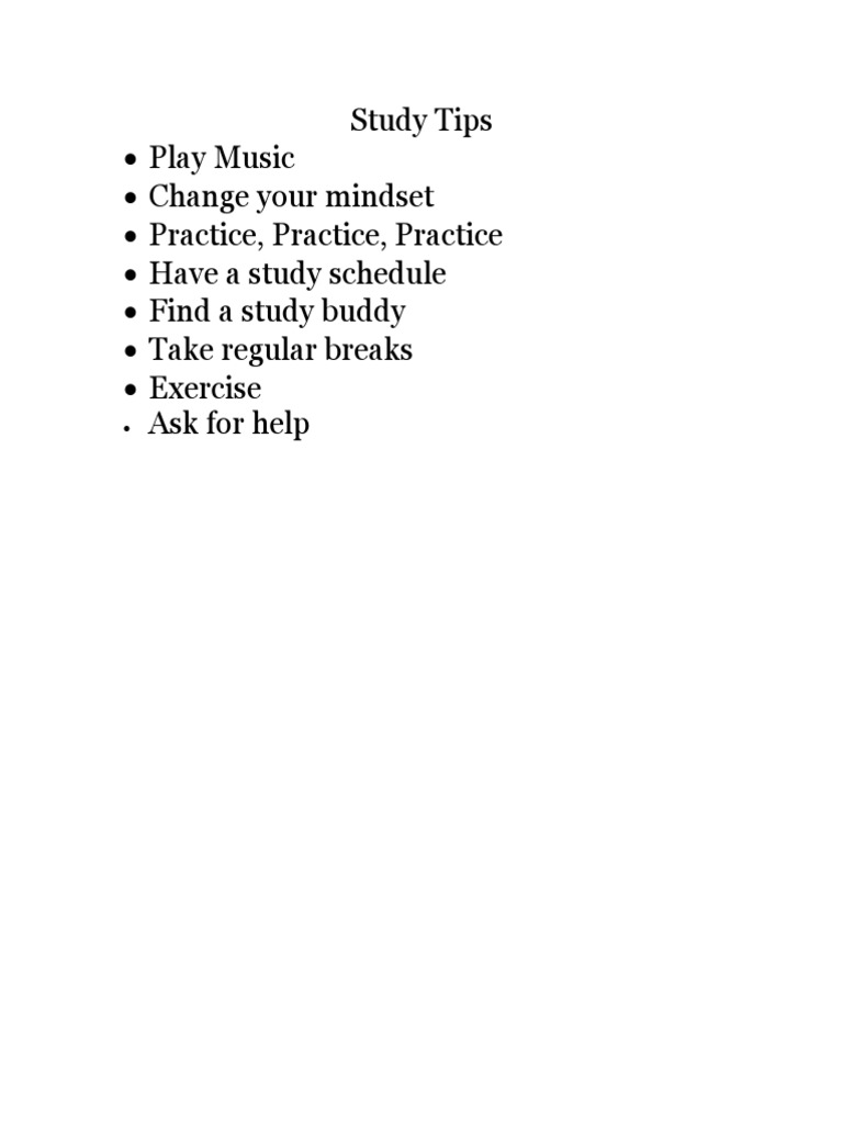 Study Tips | PDF