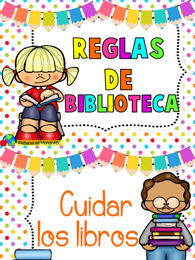 Reglas para cuidar libros en la biblioteca | PDF