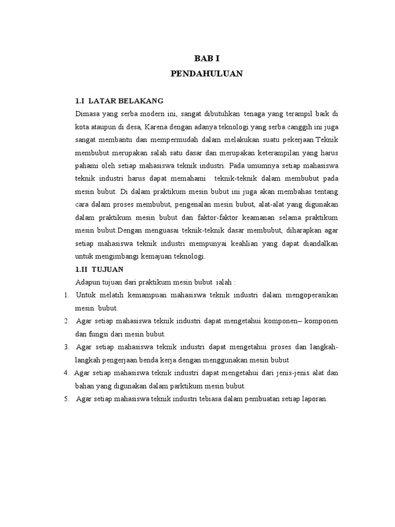 Praktikum Mesin Bubut untuk Mahasiswa Teknik | PDF