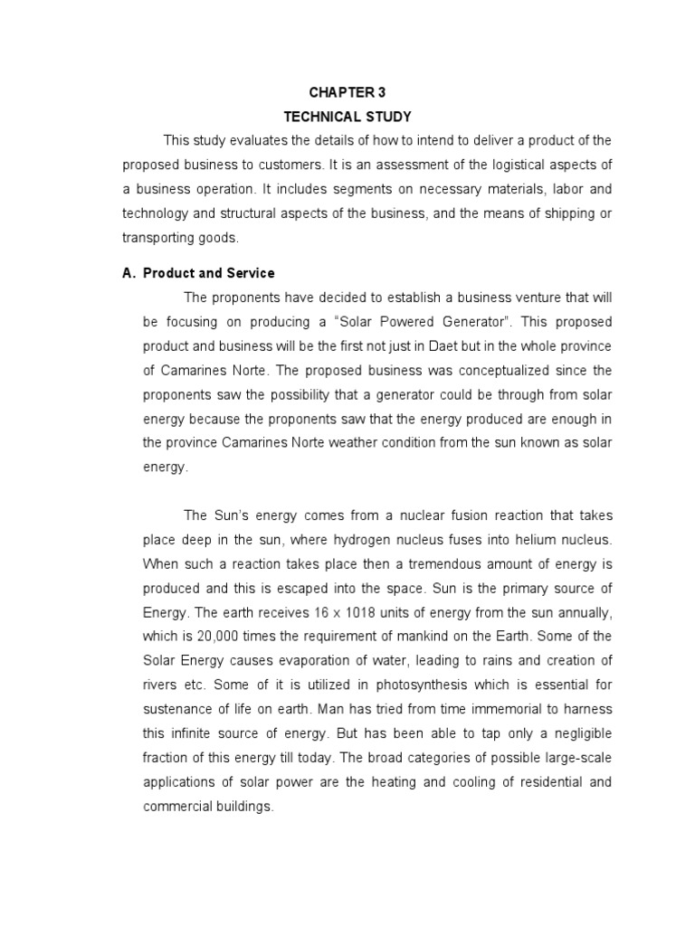 CHAPTER 3 TECHNICAL ASPECT Solar Powered Generator | PDF | Photovoltaic ...