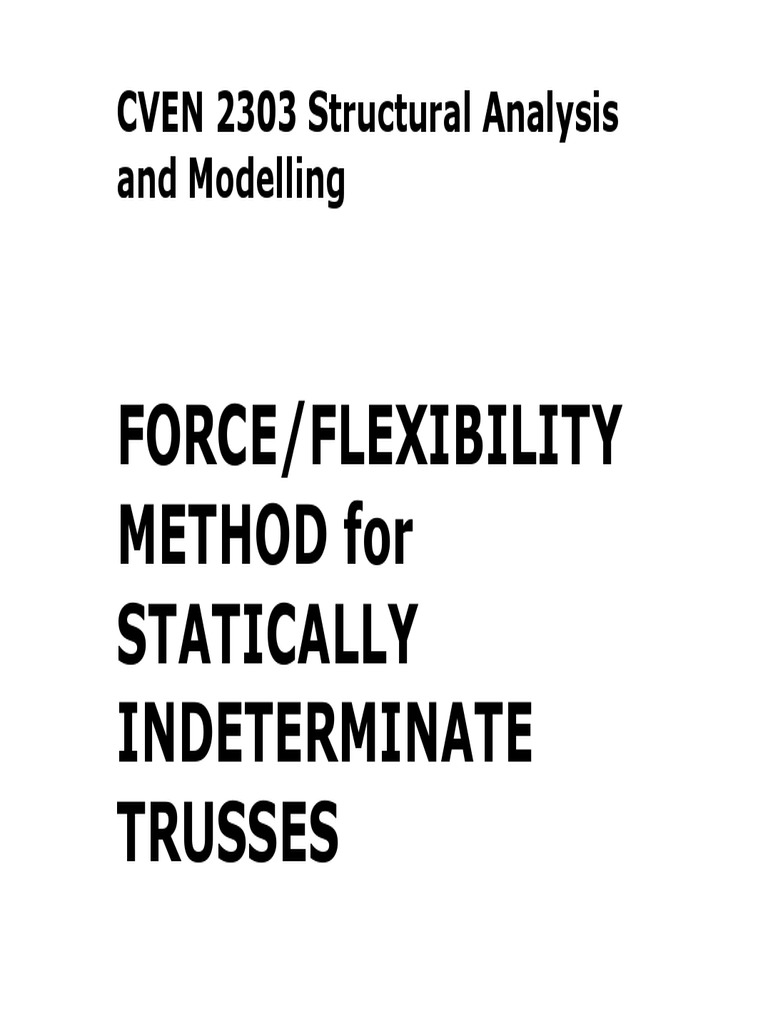 Force Method Trusses Bw Pdf Earthquake Engineering Structural
