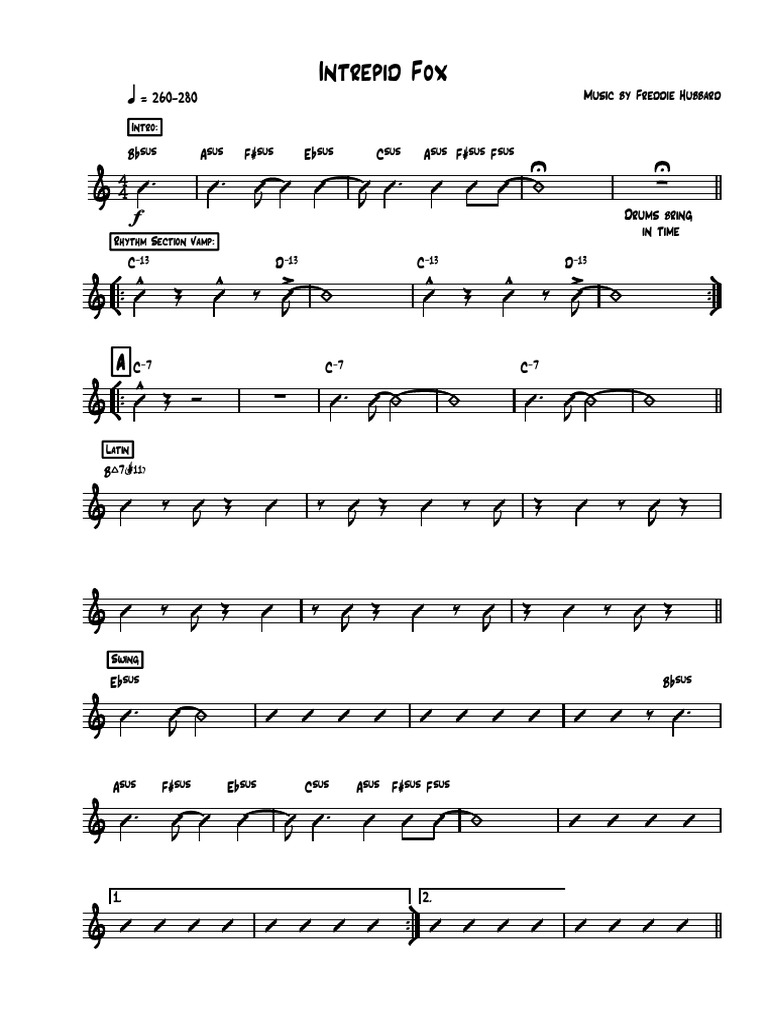 Intrepid Fox - Keys Lead Sheet | PDF