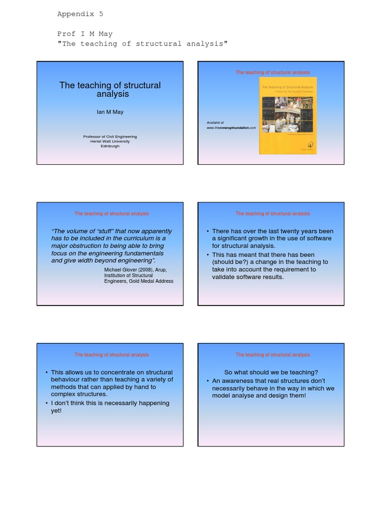 Teaching Structural Analysis Today | PDF | Structural Analysis | Analysis