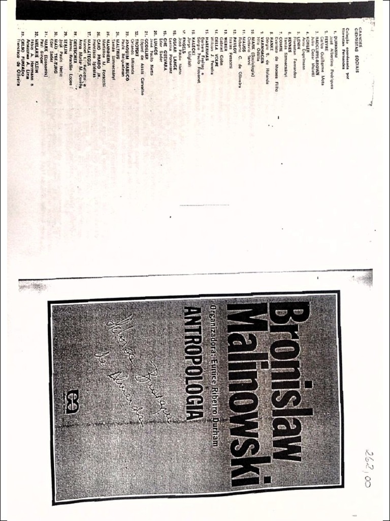 Aula 1. Malinowski A Lei e A Ordem Primitivas | PDF