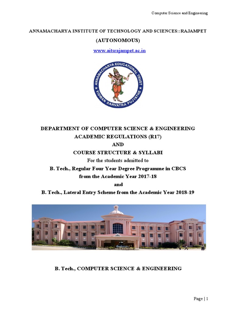 CSE R17 3 4 Syllabus | PDF | Engineering | Design