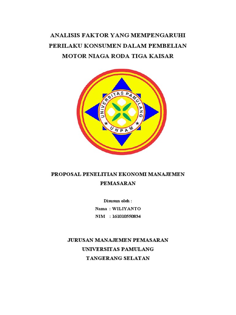 Proposal Skripsi Manajemen Pemasaran | PDF