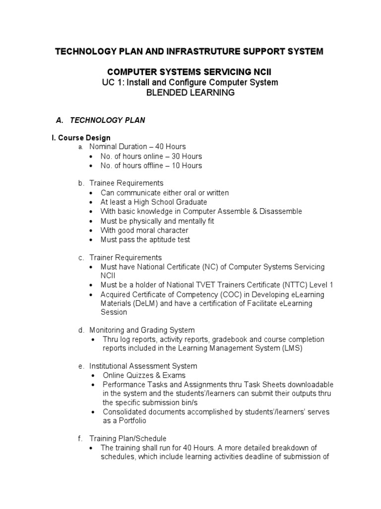 CSS UC1 Tech Plan | PDF | Online And Offline | Educational Technology