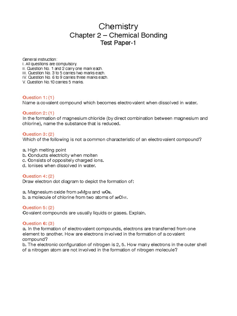 Chemistry: Chapter 2 - Chemical Bonding | PDF