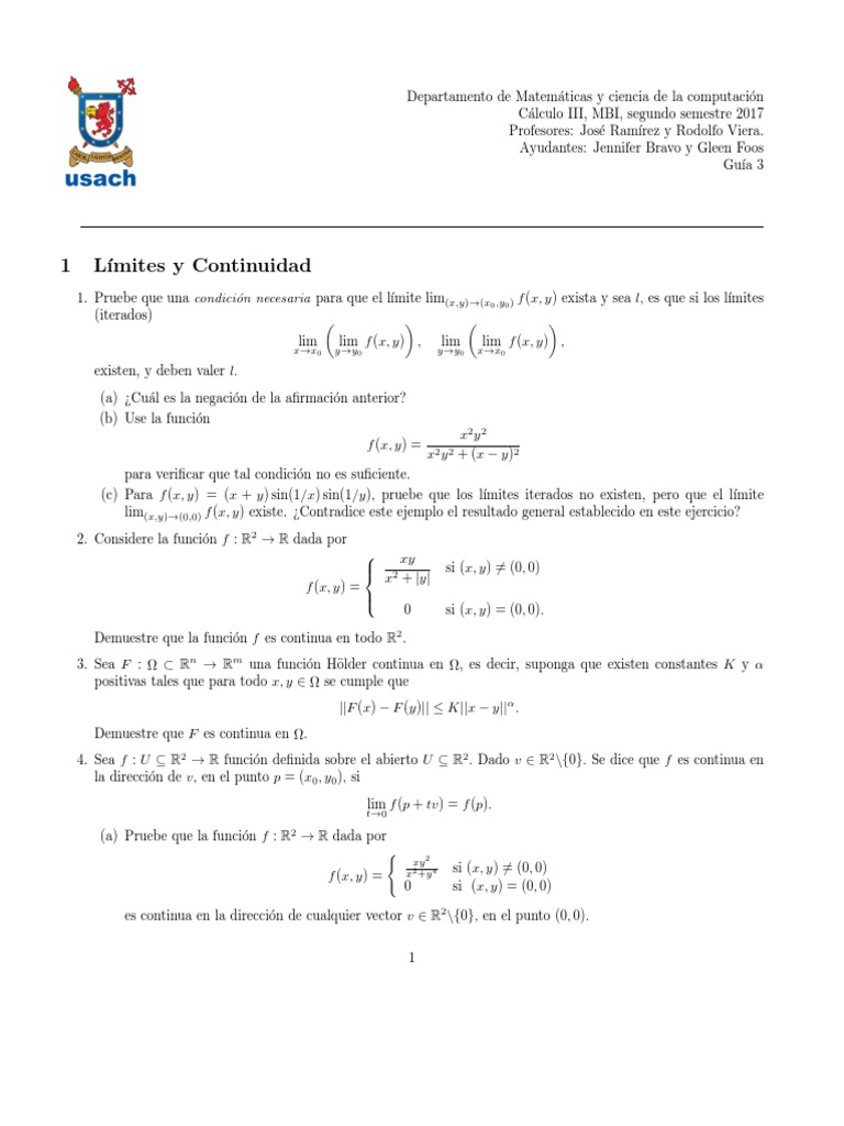 Calculo3-Guia-Continuidad Diferncial | PDF | Geometria plana) | Tangente