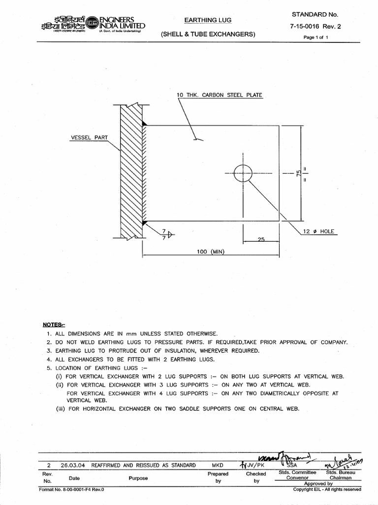 16 - EARTHING LUG DETAILS (7-15-0016-Rev2)