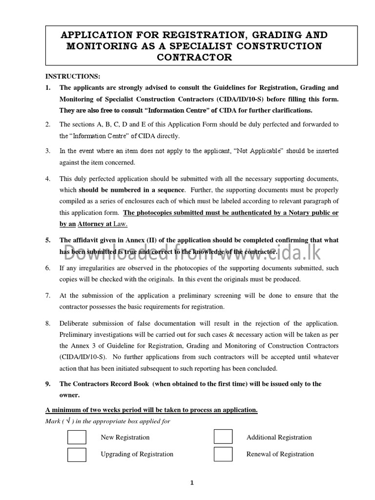 CIDA EM Application | PDF | Sole Proprietorship | Affidavit