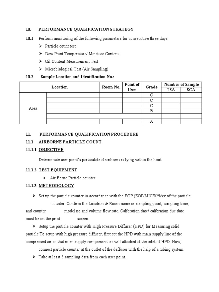 Compressed Air Testing Procedure | PDF | Calibration | Chemistry