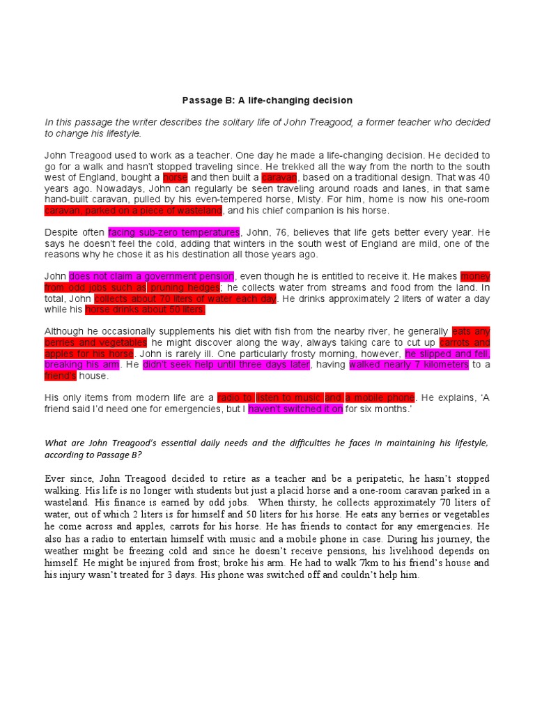 John Treagood's Life-Changing Journey | PDF