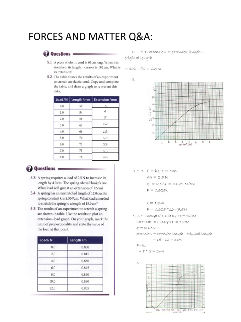Forces and Matter Q&a | PDF | Pressure | Physical Quantities