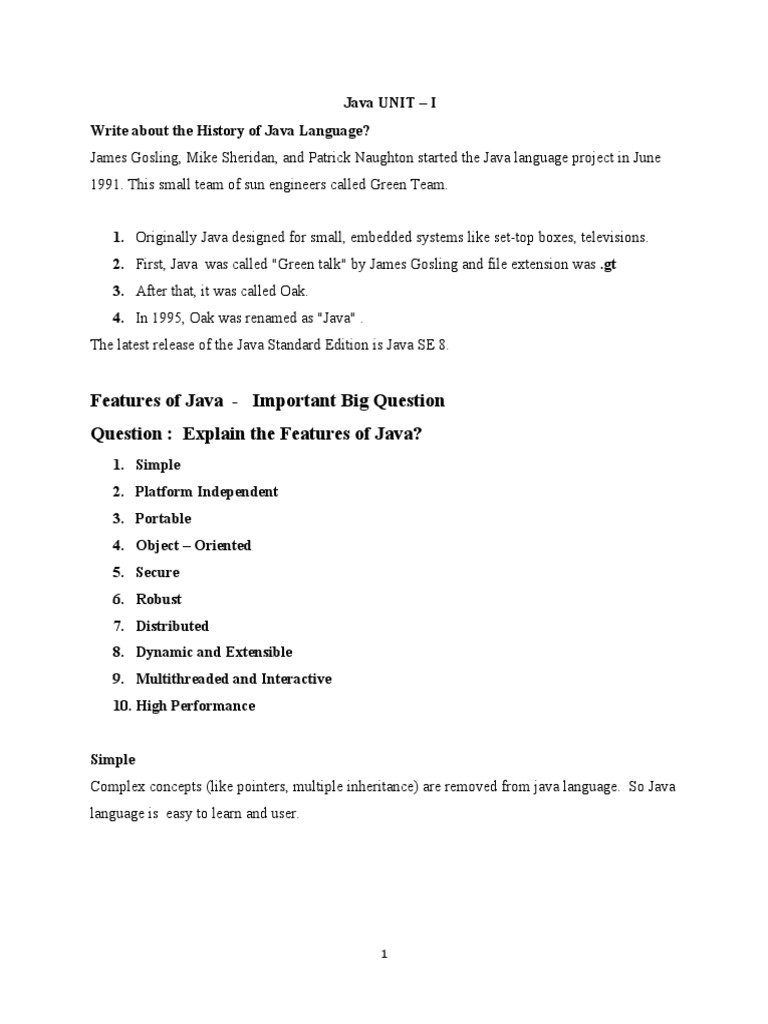 Nelson Java Notes Unit1 | PDF | Java Virtual Machine | Java ...