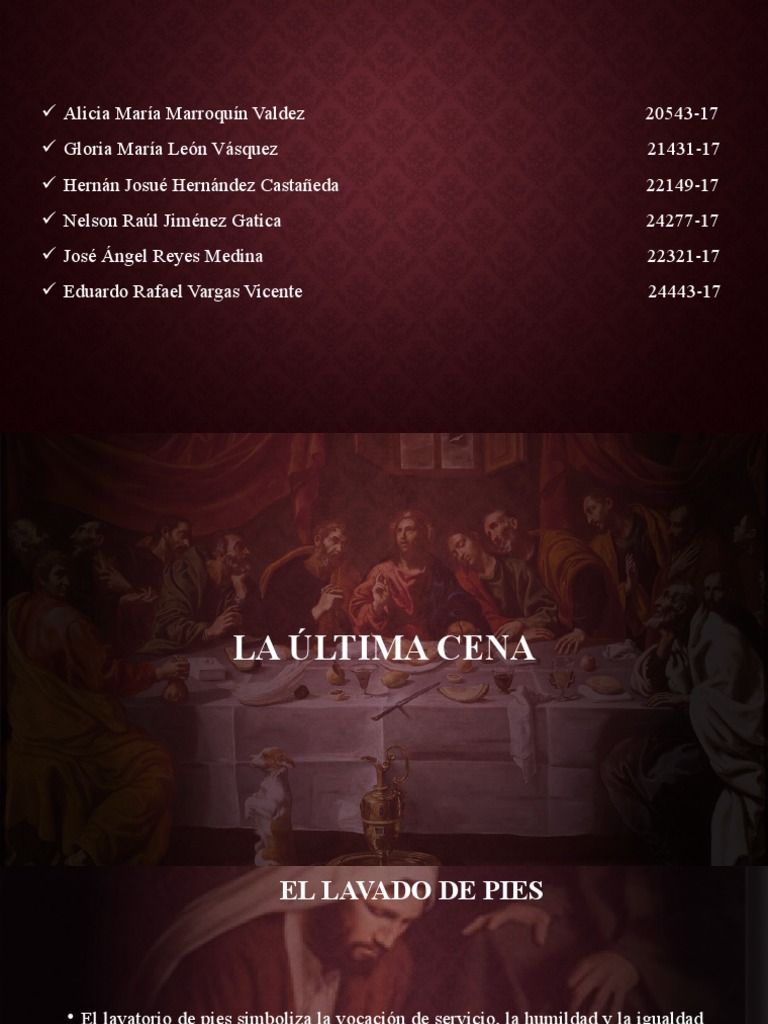 La Ultima Cena | PDF | eucaristía | Jesús