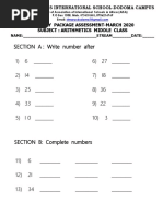 Baby Class Term One Exam 2018 | PDF