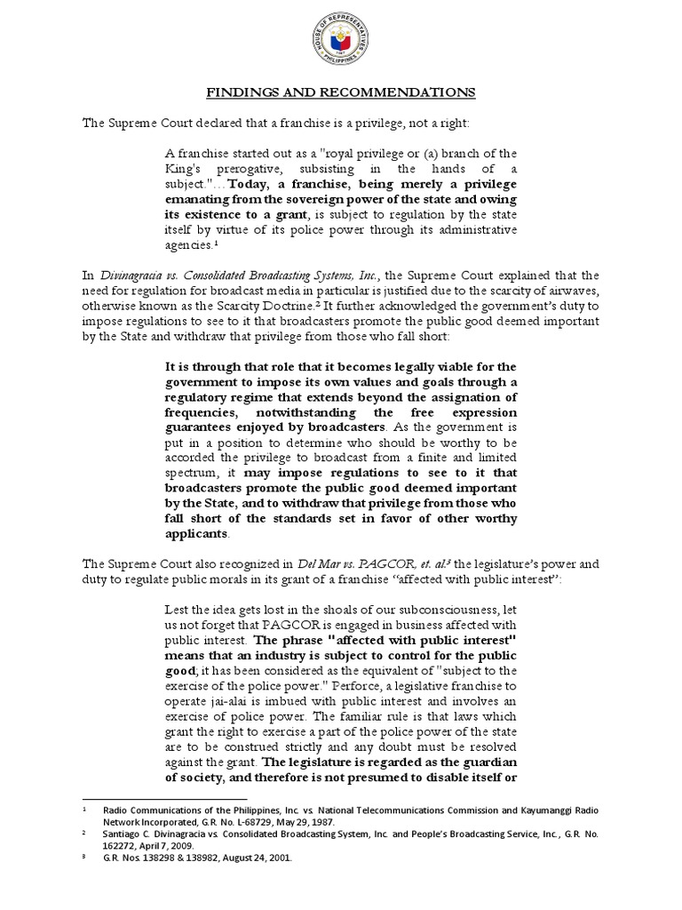 TWG Findings | PDF | Stocks | Citizenship