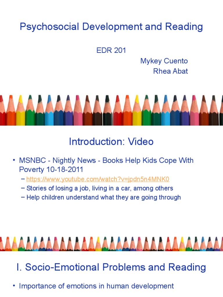 Psychosocial Development and Reading - Rhea and Mykey FINAL | PDF ...