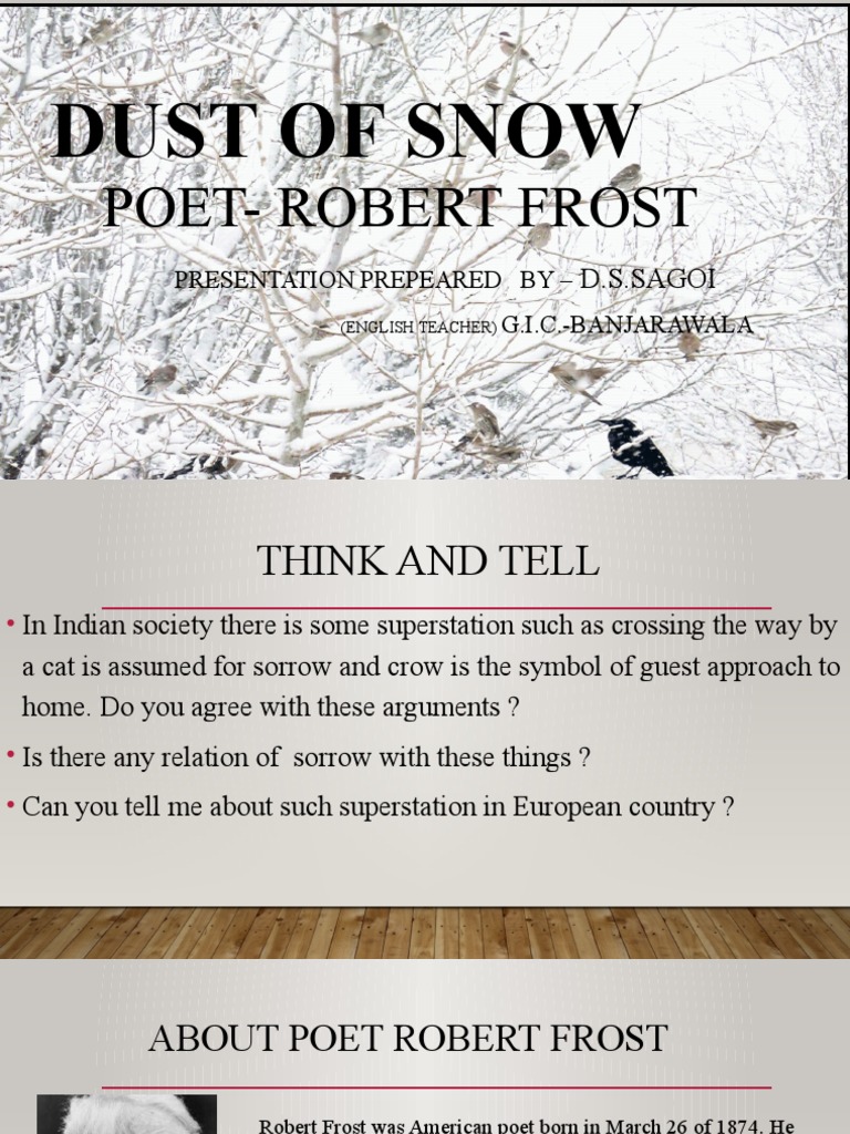 Dust of Snow: Themes and Analysis | PDF | Poetry