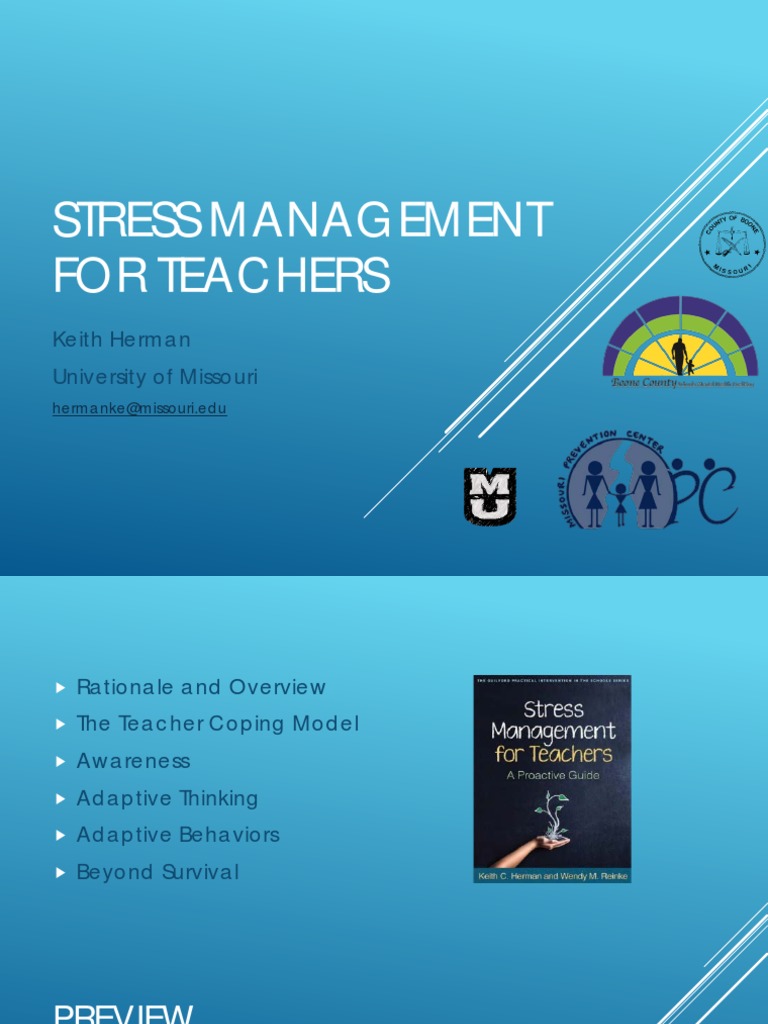Stress Management For Teachers (Herman) | PDF | Gratitude | Stress ...
