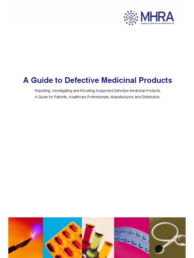 DMRC Guidelines for Defective Medicines | PDF | Adverse Effect | Pharmacy