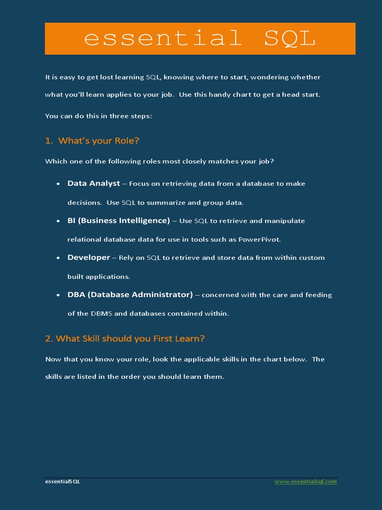 Lead Magnet - SQL Skills and Roles | PDF
