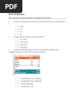 Top 60 Advanced Excel MCQs With Answers | PDF | Microsoft Excel | Standard Deviation