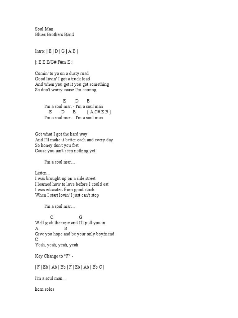 Soul Man - Chords | PDF