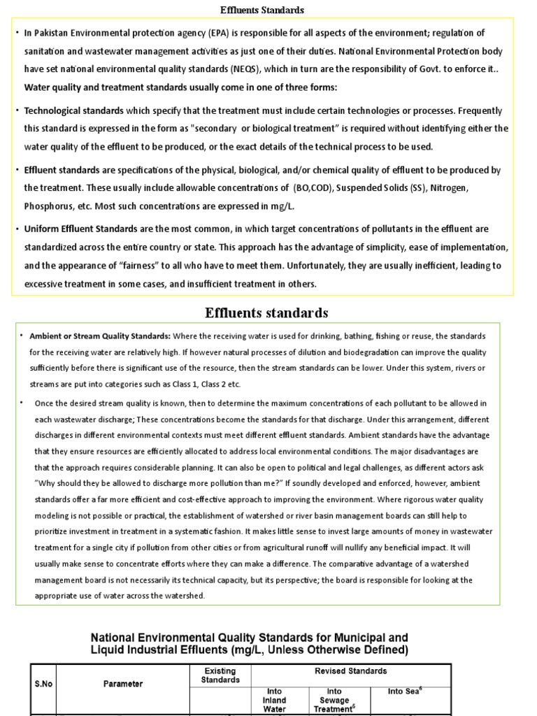 EPA Effluent Standards | PDF | Sewage Treatment | Wastewater
