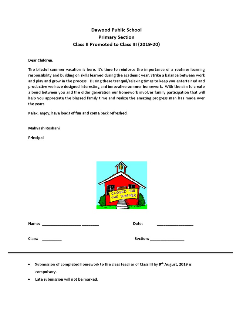 Holiday Homework Class Iii PDF | PDF | Homework | Seed